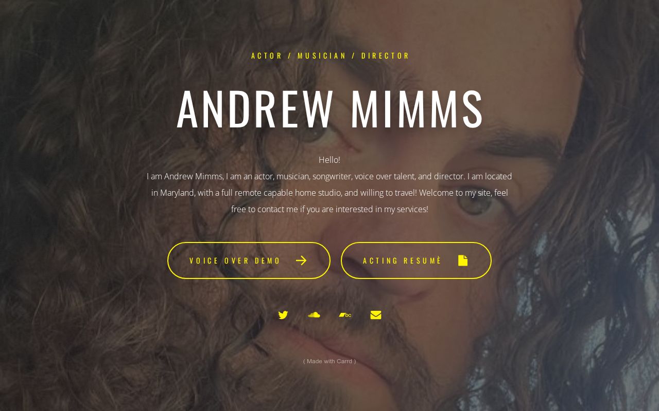 Andrew Mimms: Actor/Musician